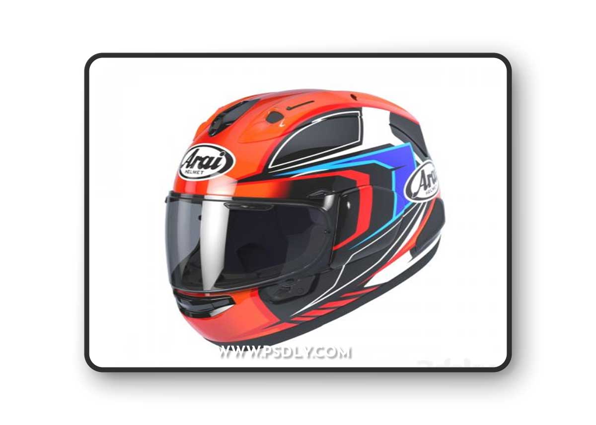 ARAI RX-7V MAZE RED FROST BLACK Motorcycle Helmet